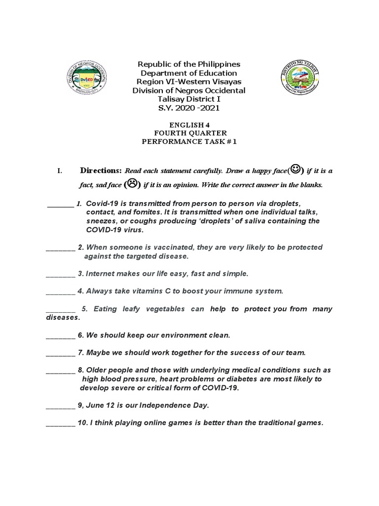 English 4 Quarter 4 Performance Task | PDF