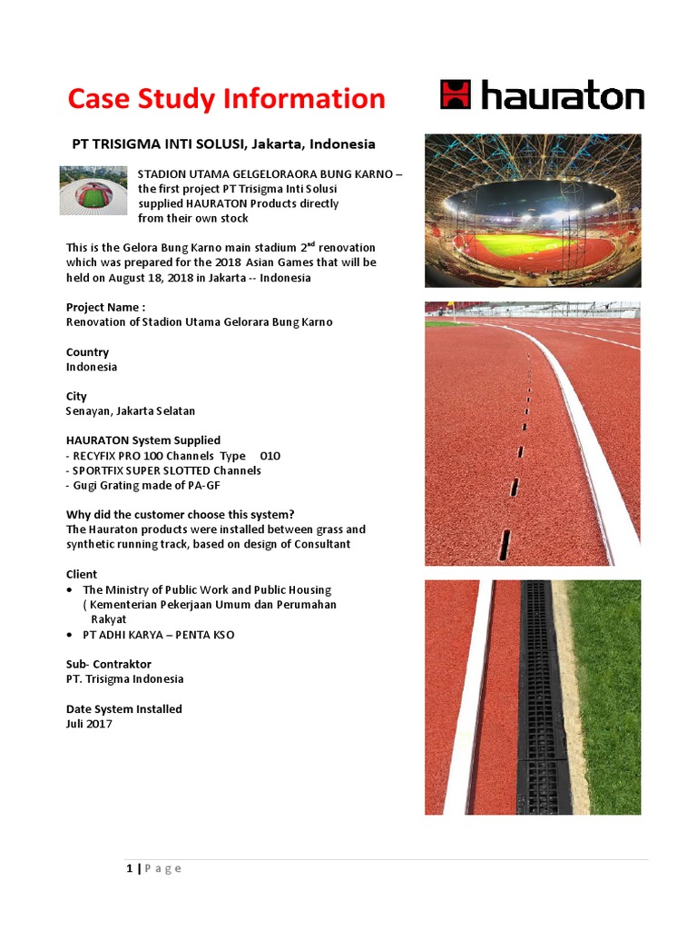 Case Study Sport Stadium Indonesia | PDF