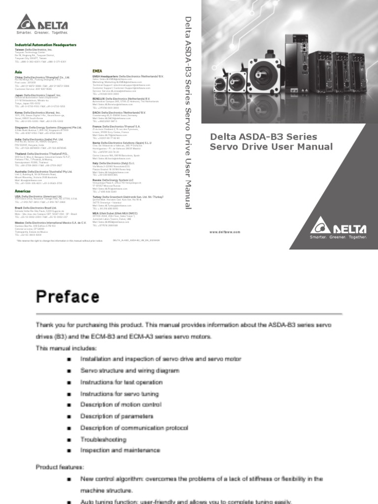 Delta Ia-Asd Asda-B3 Um en 20230428 72page | PDF | Electric Motor | Electrical Wiring