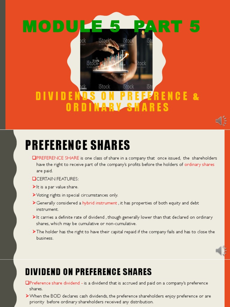 Module 5 Part 5 DIVIDENDS | PDF | Preferred Stock | Dividend