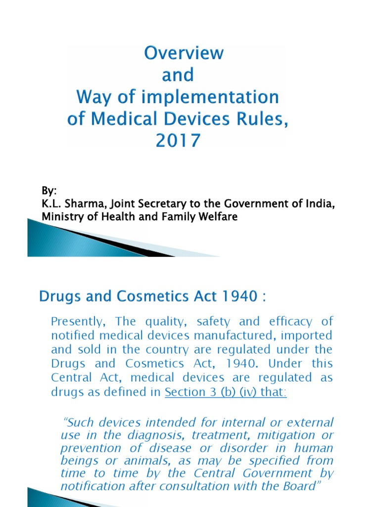 Medical Device Regulations Overview | PDF | Medical Device ...