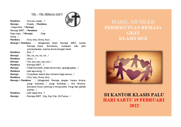 Hasil Musker: Persekutuan Remaja GKST Klasis Sigi | PDF