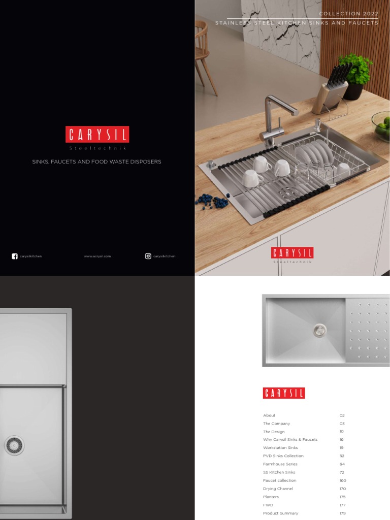 Stainless Steel Kitchen Sinks | PDF | Sheet Metal | Sink