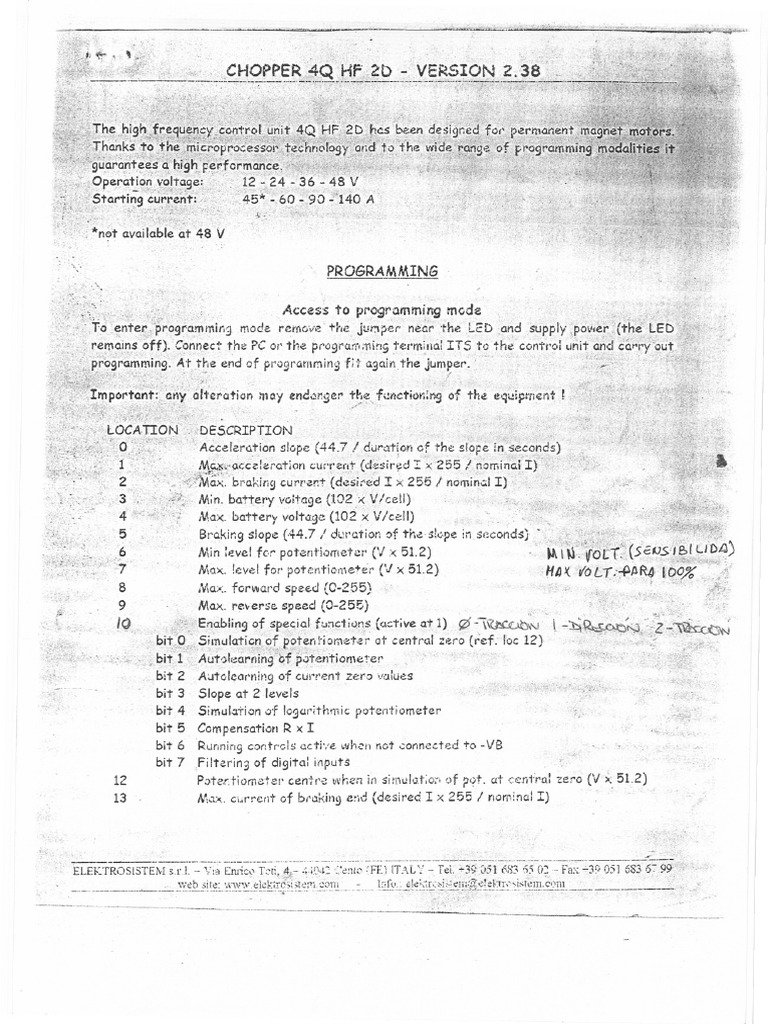 Electrosystem 4Q HF | PDF