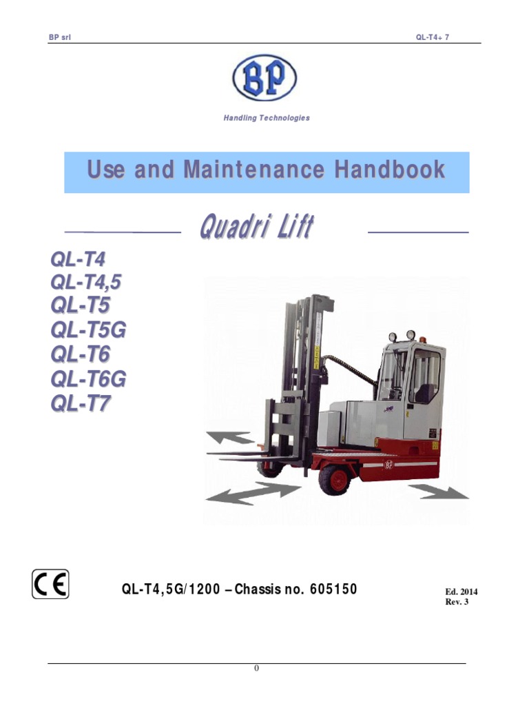 QL Sideloader Operation Manual | PDF | Truck | Manufactured Goods