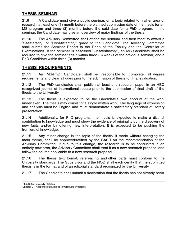 MS PHD Thesis Evaluation Policy | Download Free PDF | Thesis | Doctor ...