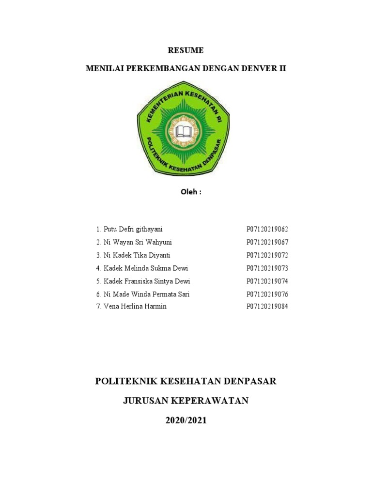 Interpretasi Denver II untuk Anak | PDF