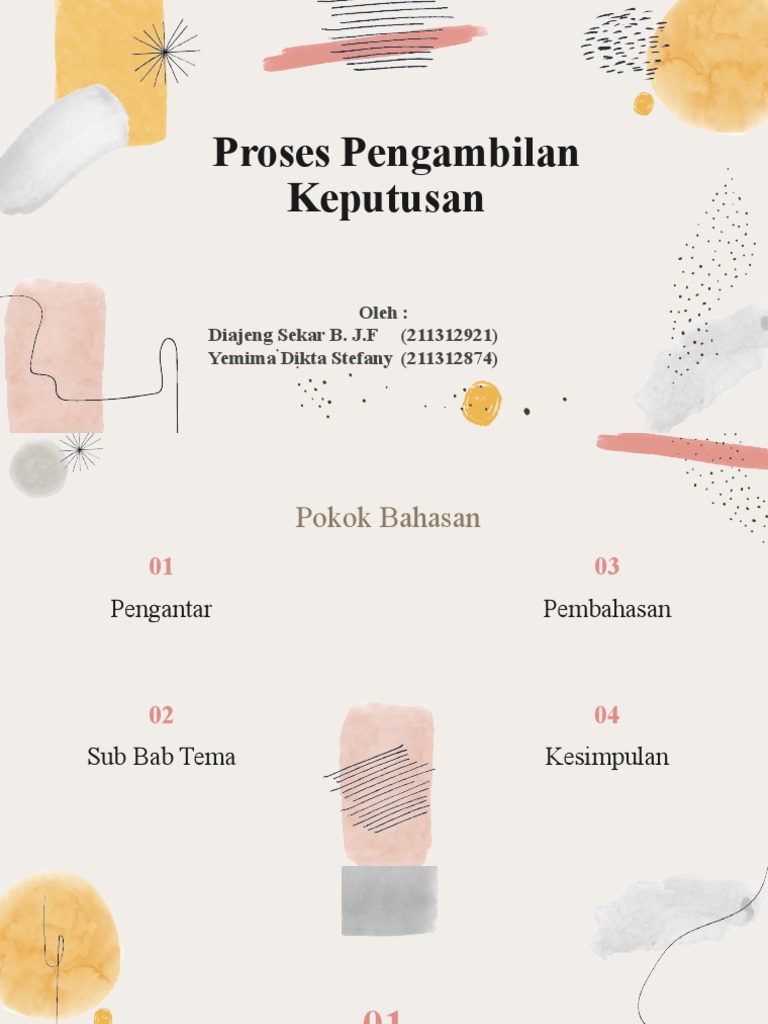 Proses Pengambilan Keputusan - Diajeng Sekar & Yemima Dikta | PDF