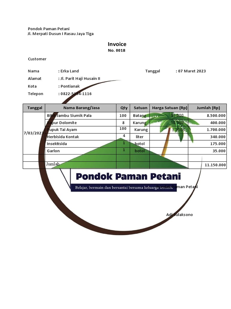 Invoice 0018 Ppp Pdf