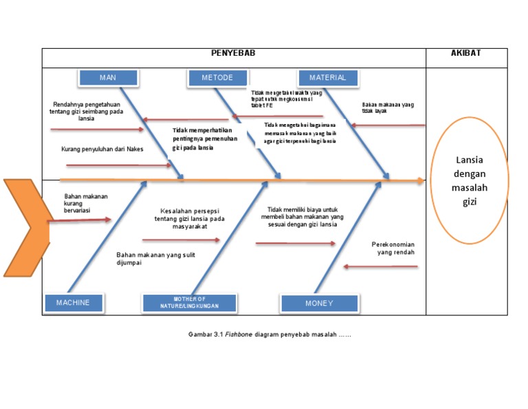 Fishbone Gizi Lansia | PDF