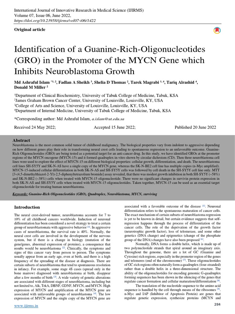 10 Dr-Ashraf MYCN NBL Growth Paper | PDF