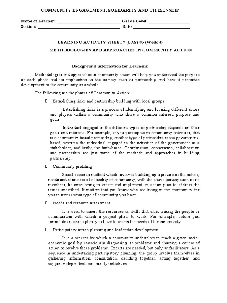 Community Action Guide for Students | PDF