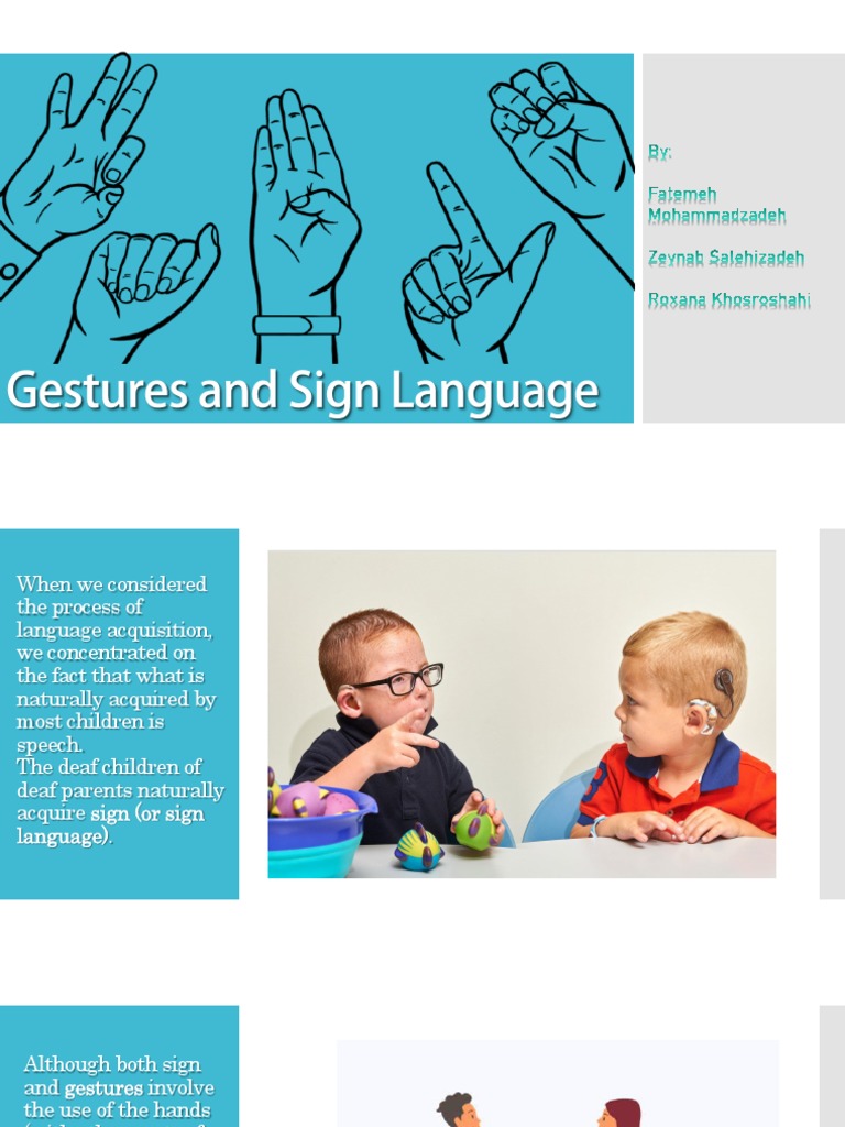 Gestures and Sign Language | PDF | Gesture | Sign Language