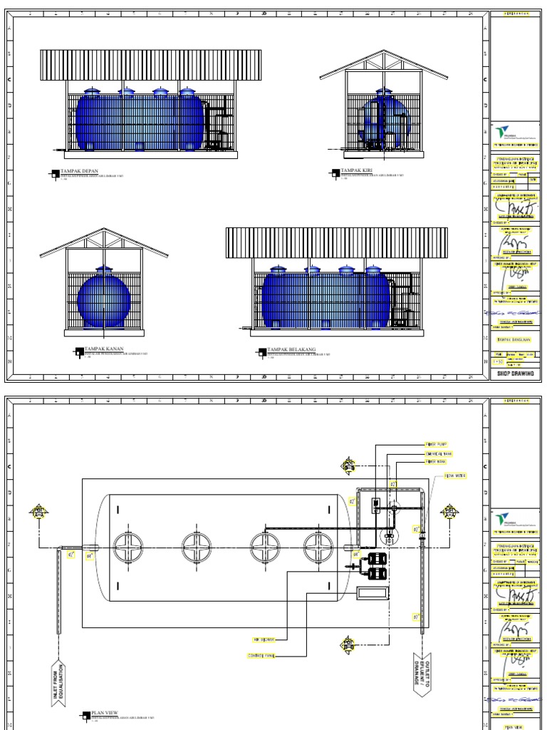 Gambar Desain IPAL 5m3 | PDF | Water | Water Treatment