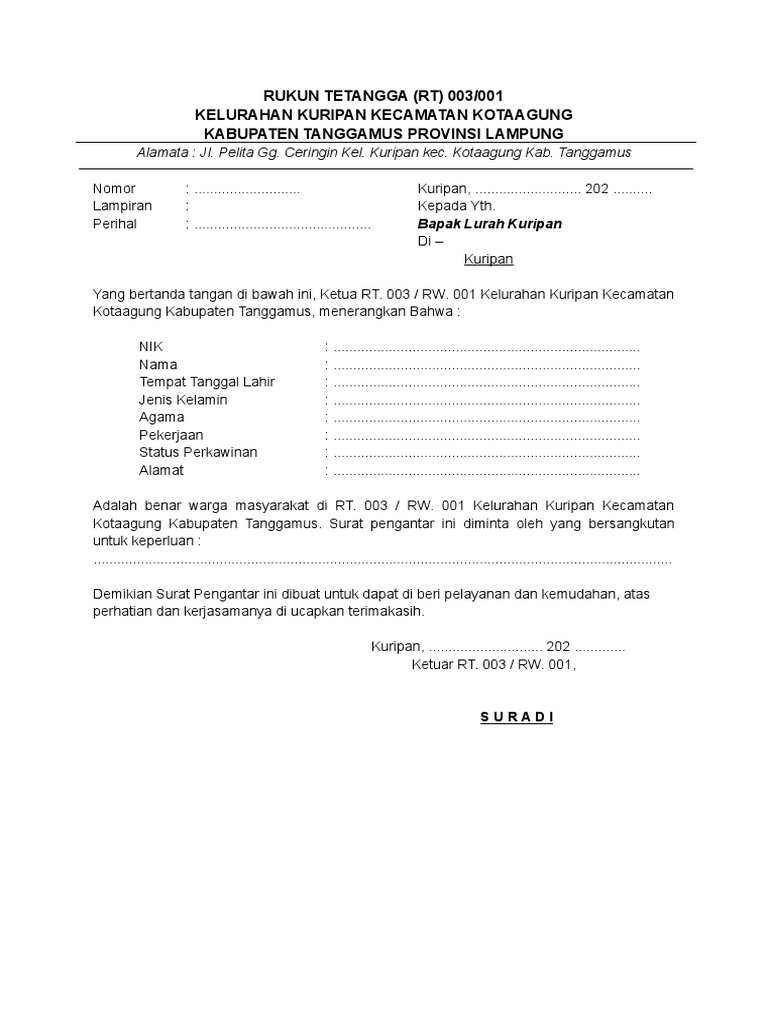 Rukun Tetangga | PDF