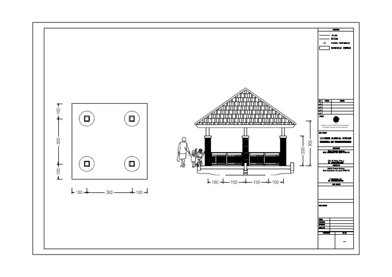 Denah Dan Tampak Gazebo | PDF