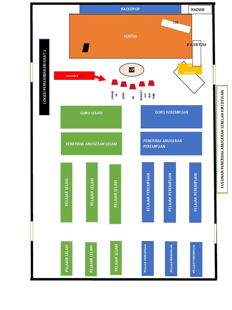 Pelan Lantai Majlis Anugerah Hem N Koku | PDF
