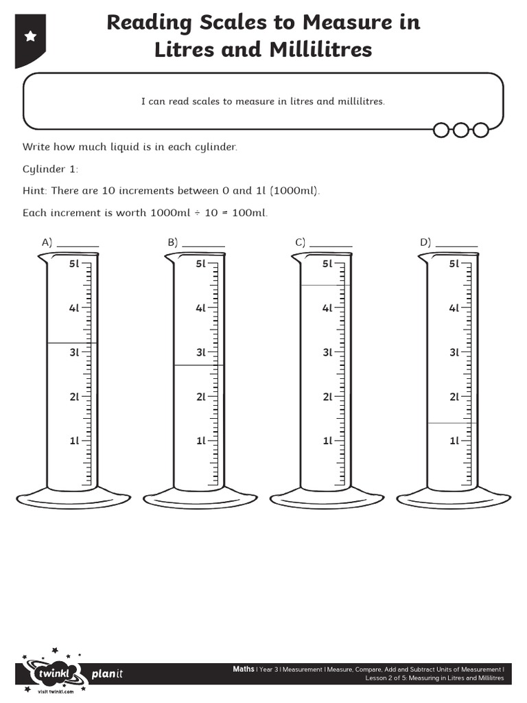 P4 Capacity Exercise Testubes | PDF | Litre | Food And Drink Preparation