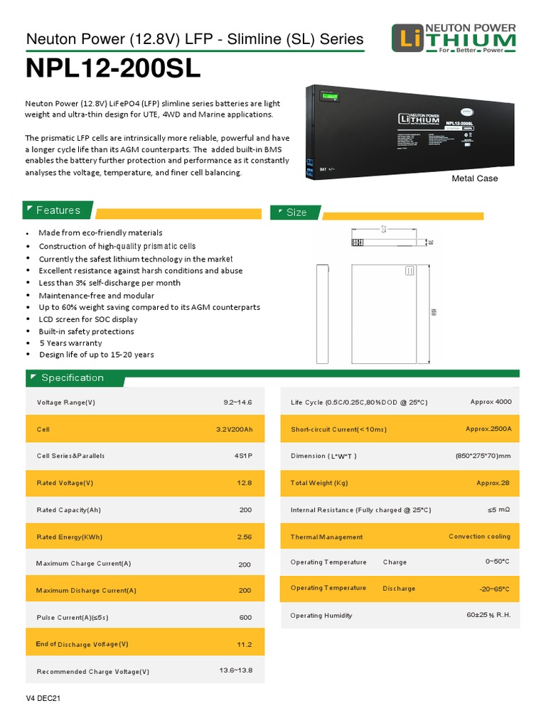 NPL12-200SL Datasheet v5 | PDF