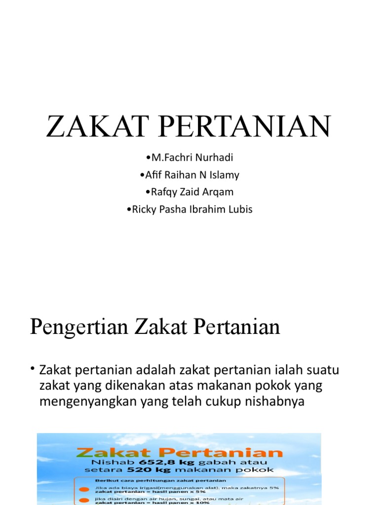 Zakat Pertanian | PDF
