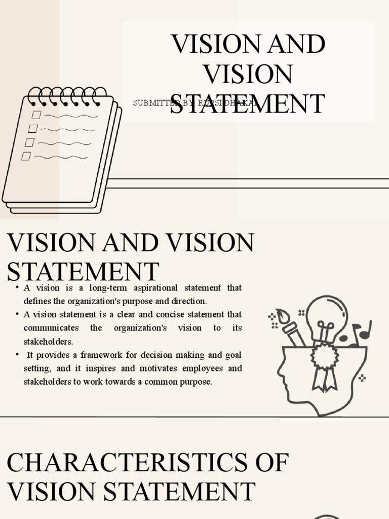 Vision and Vision Statement | PDF