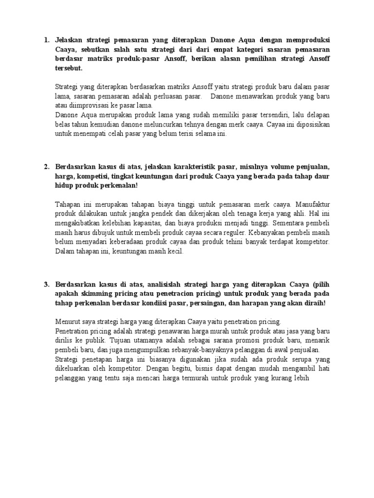 TMK 2 PERENCANAAN PEMASARAN | PDF