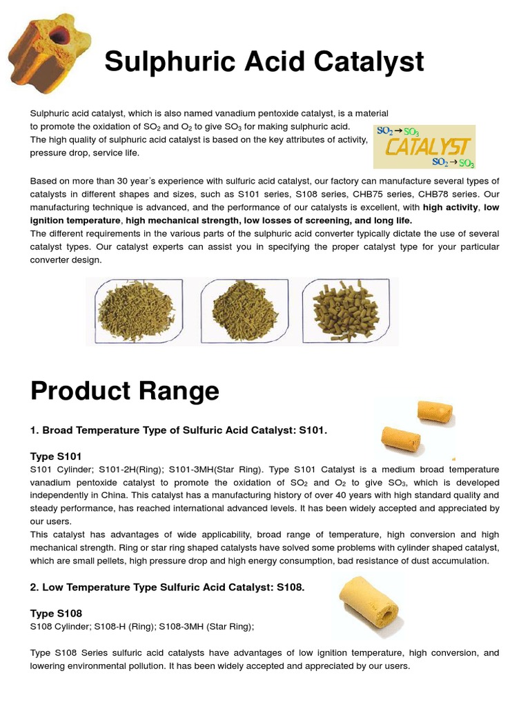 Hanbilliob Sulfuric Acdi Catalyst | PDF | Sulfuric Acid | Sulfur