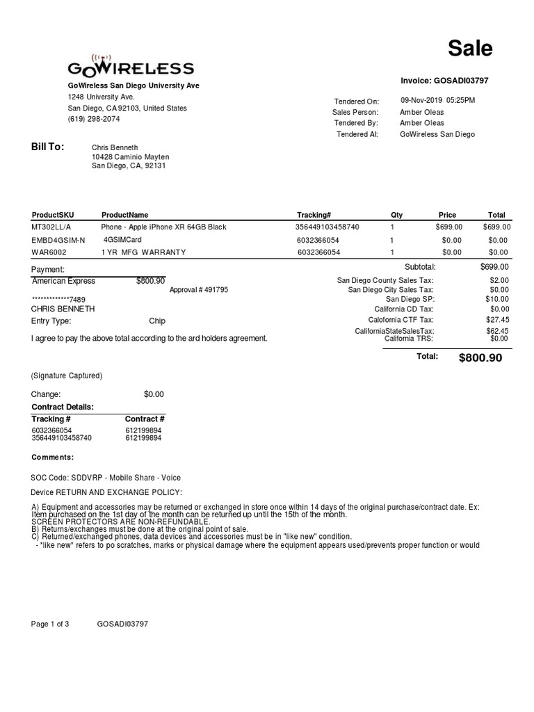 Emailreceipt Verizon | PDF | Tablet Computer | I Phone