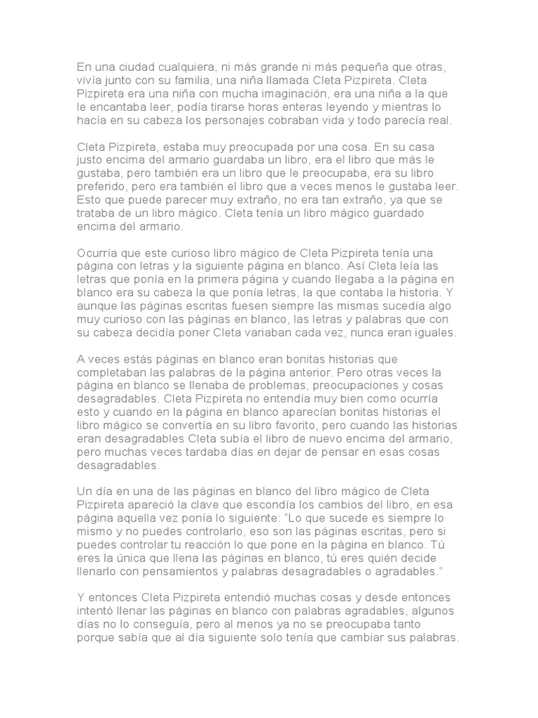 Cleta y el Libro Mágico | PDF