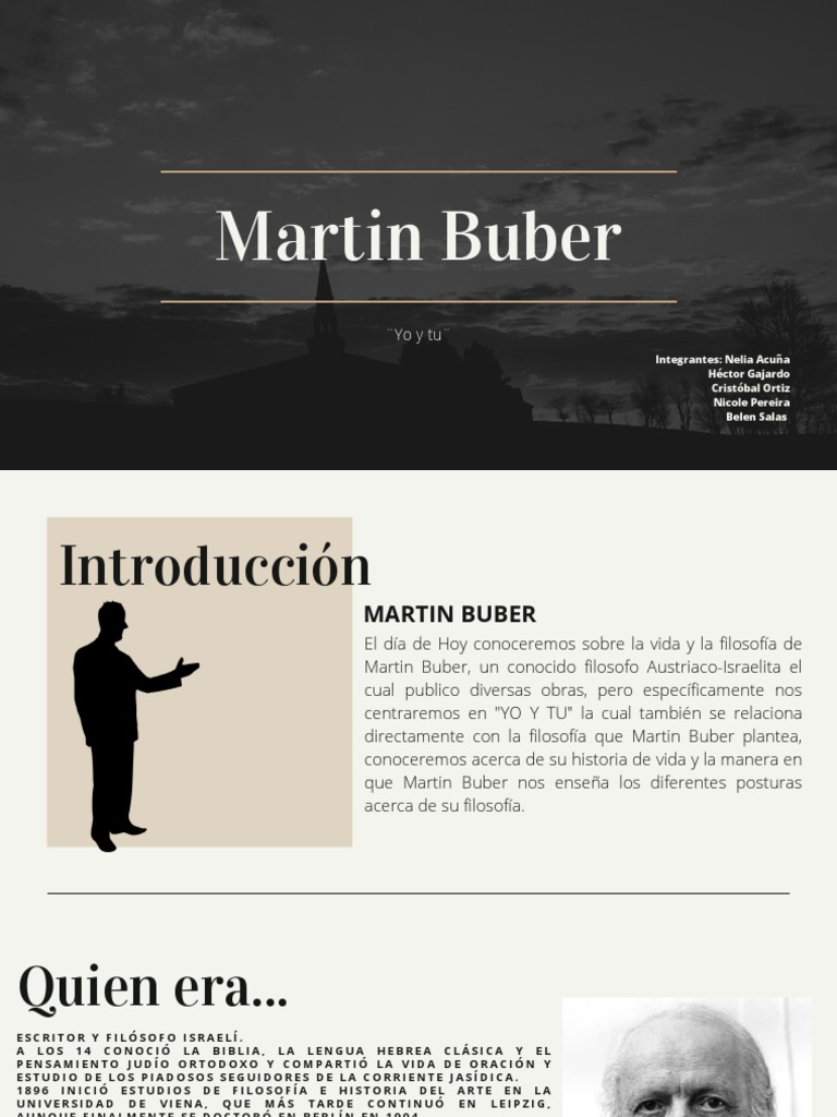 Filosofía de Martin Buber: "Yo y Tú" | PDF