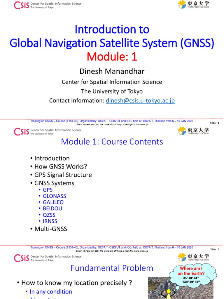 File 01 - GNSS - Intro | PDF | Global Positioning System | Telecommunications Engineering