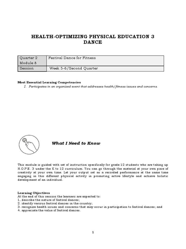 HOPE 3-Module 8-Week 5-6 | PDF | Cebu | Festival
