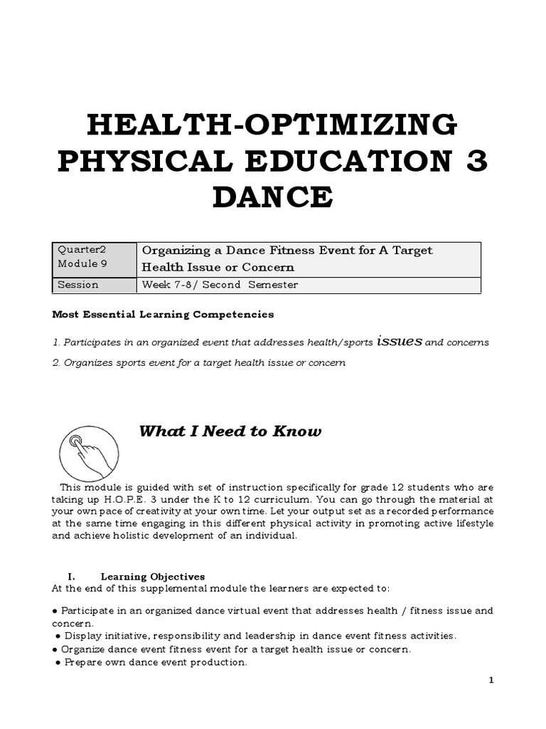 HOPE 3-Module 9-Week 7-8 | PDF