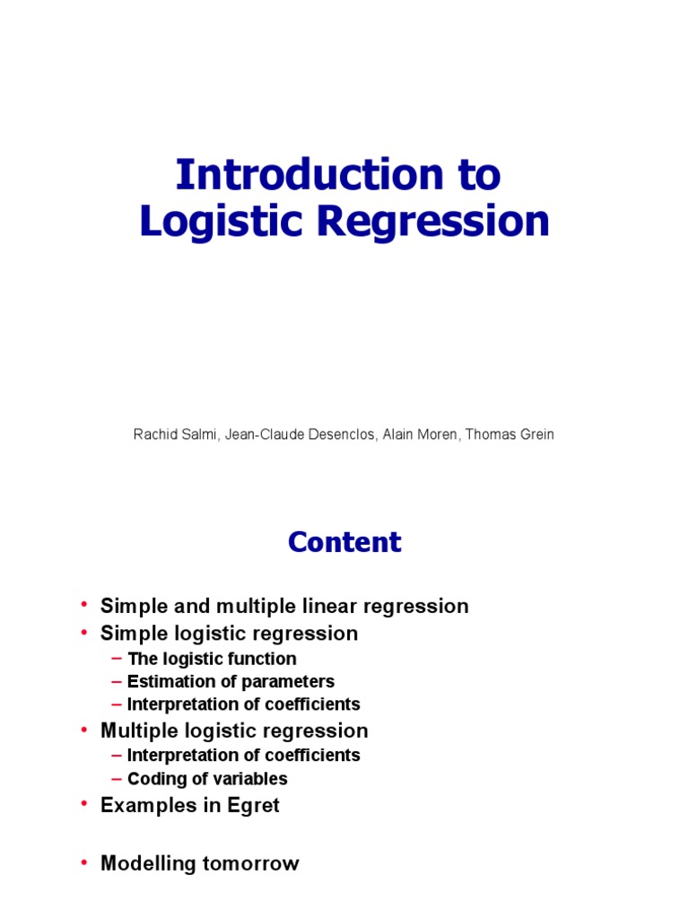 Regression Logistic Regression | PDF | Logistic Regression | Regression Analysis