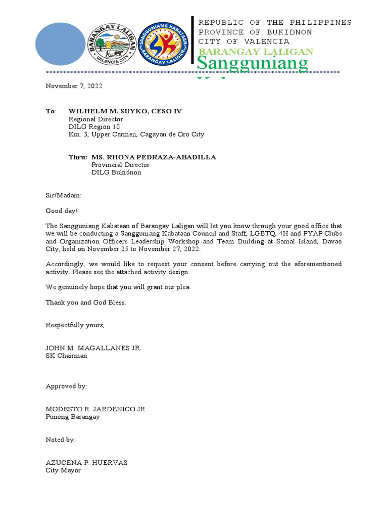 Letter To Dilg | PDF