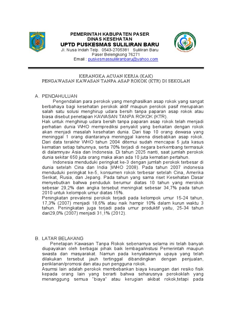 Kak Pengawasan KTR | PDF