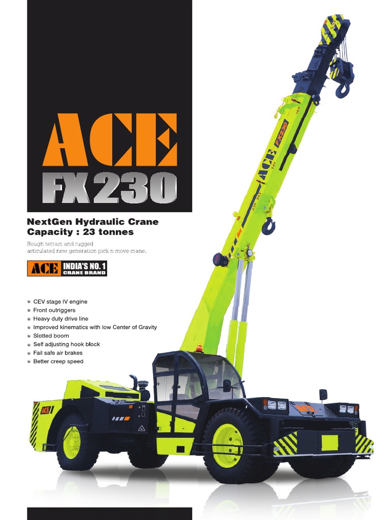 ACE FX230 Load Chart and Specification | PDF