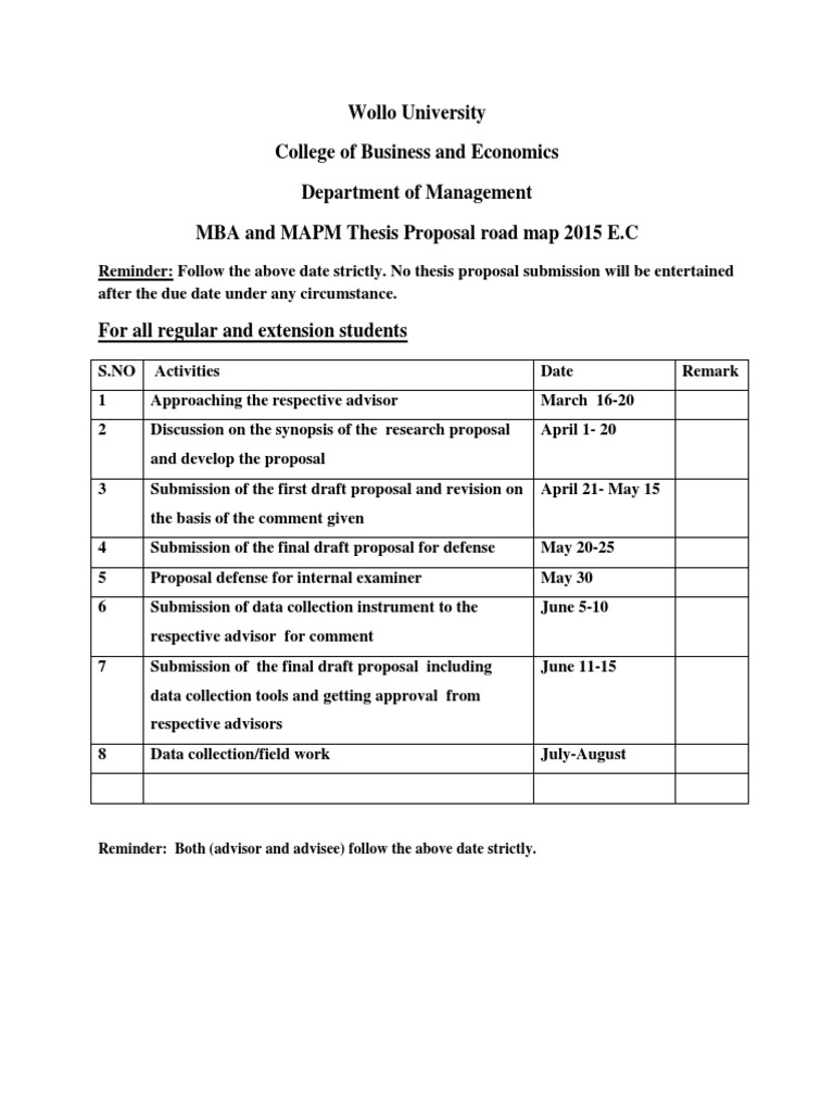 Thesis Proposal Road Map 2015 | PDF