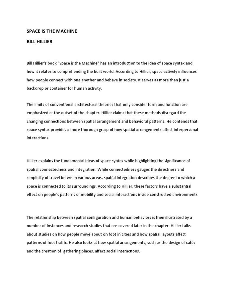 Space Syntax Hillier