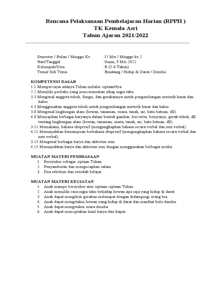 RPPH 3 (Daring) (Domba) (PKM) | PDF