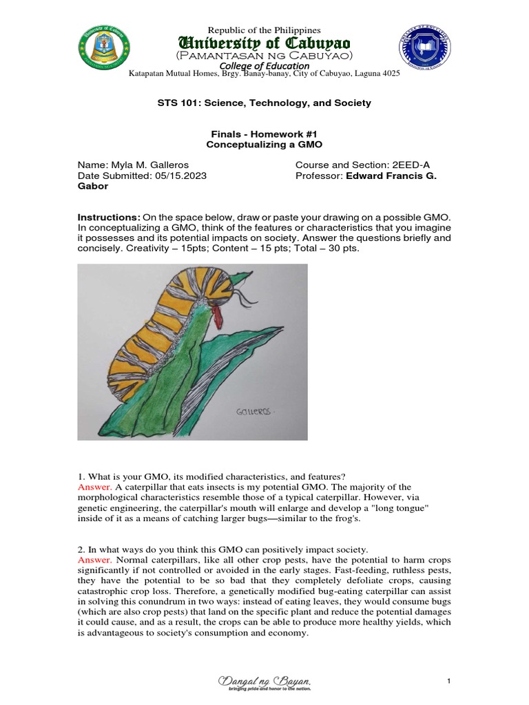 Conceptualizing a GMO Caterpillar | PDF | Genetically Modified Organism ...