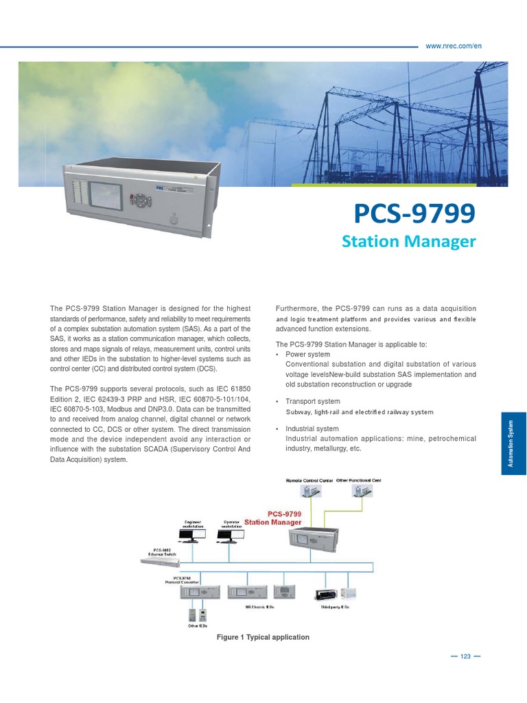 PCS9799 | PDF | Electrical Substation | Computer Architecture
