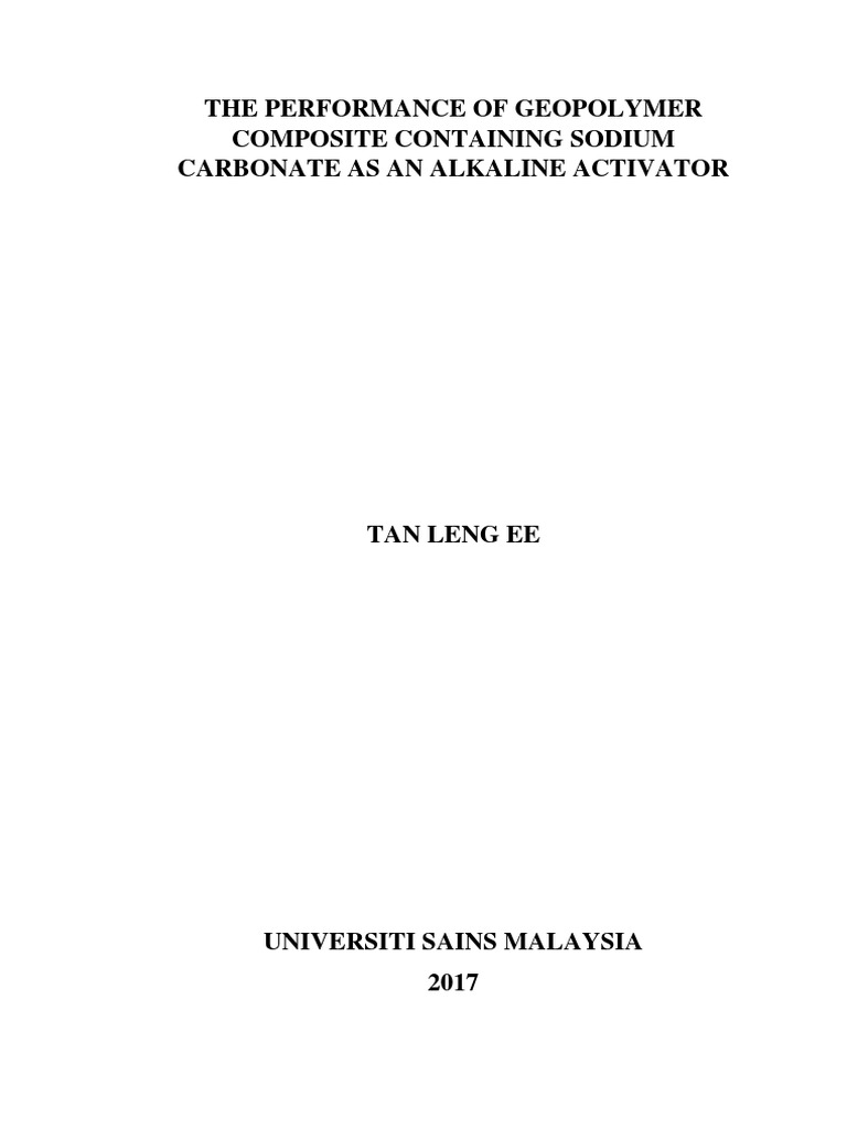 Tan Leng Ee | PDF | Concrete | Fly Ash