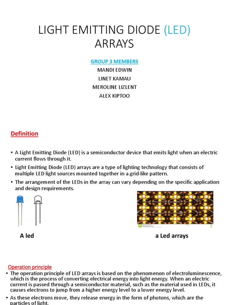 Understanding LED Arrays and Applications | PDF | Light Emitting Diode | Lighting
