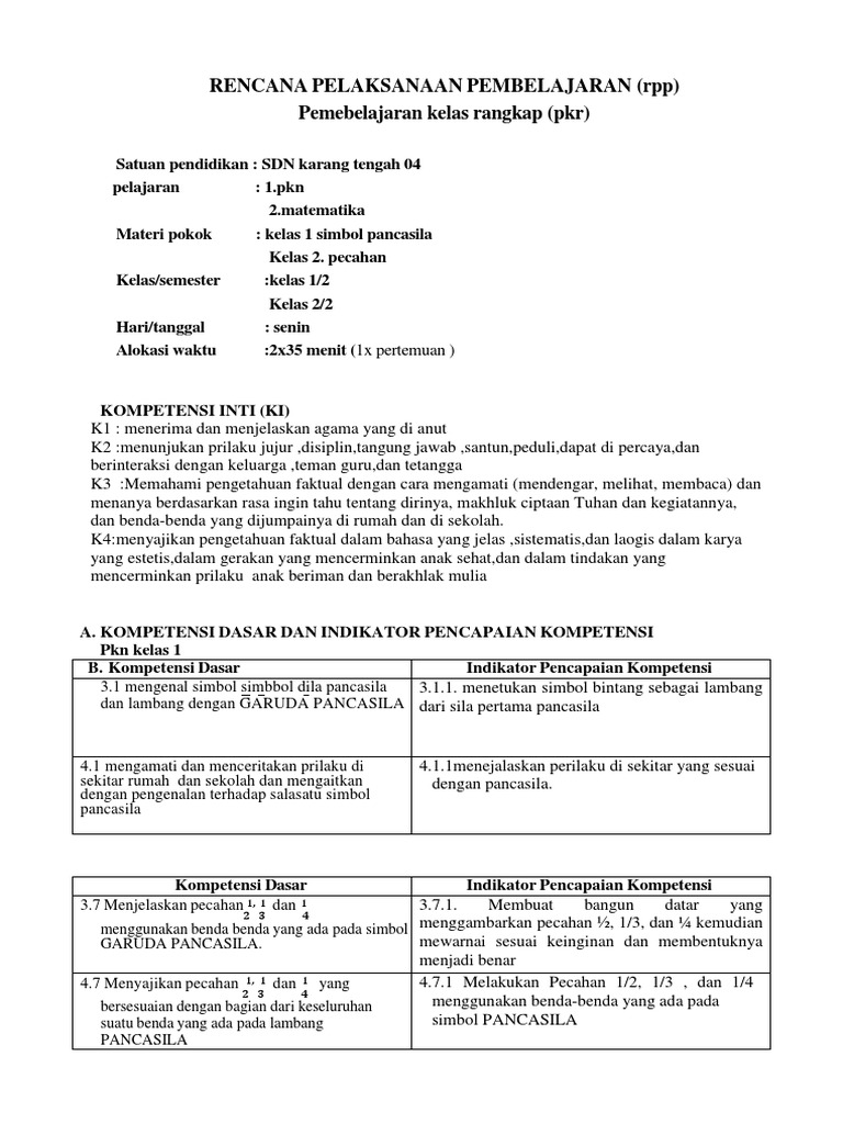 RPP PKR Nani Nuraeni | PDF