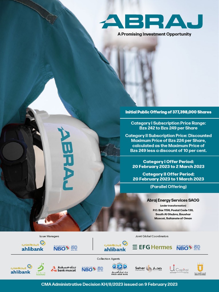 Abraj IPO Prospectus English | PDF | Stocks | Securities Act Of 1933