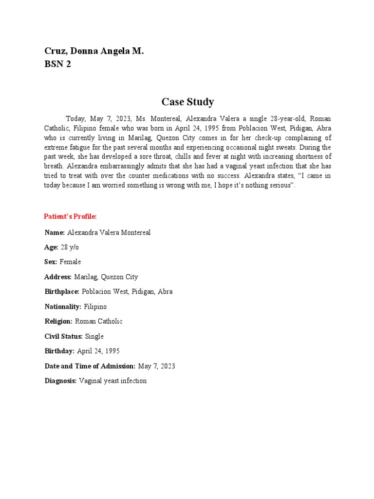 HIV Case Study | PDF | Hiv/Aids | Pain