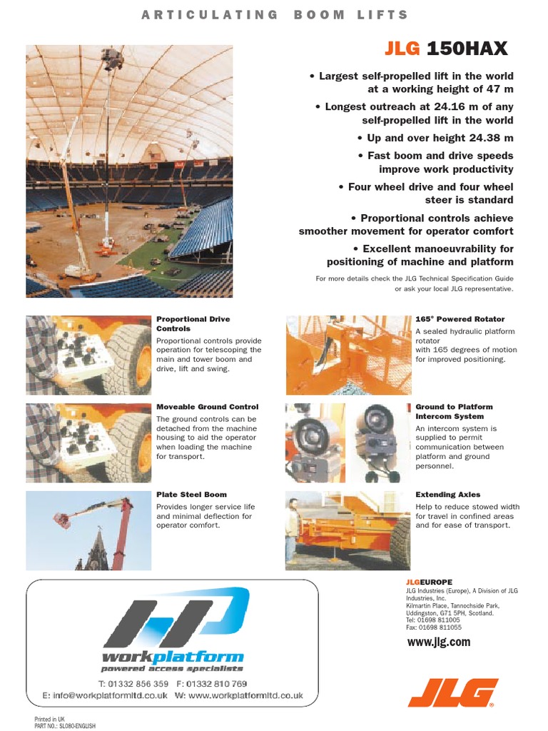 JLG 150hax Leaflet fcw-2 | PDF