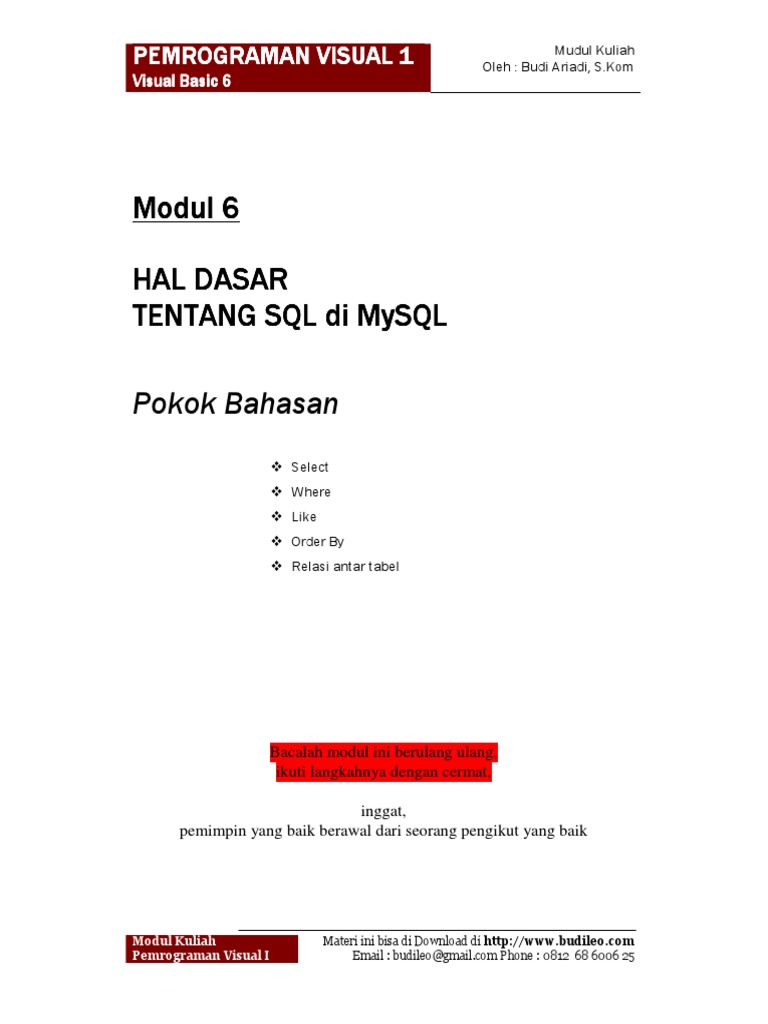 BELAJAR MySQL | PDF