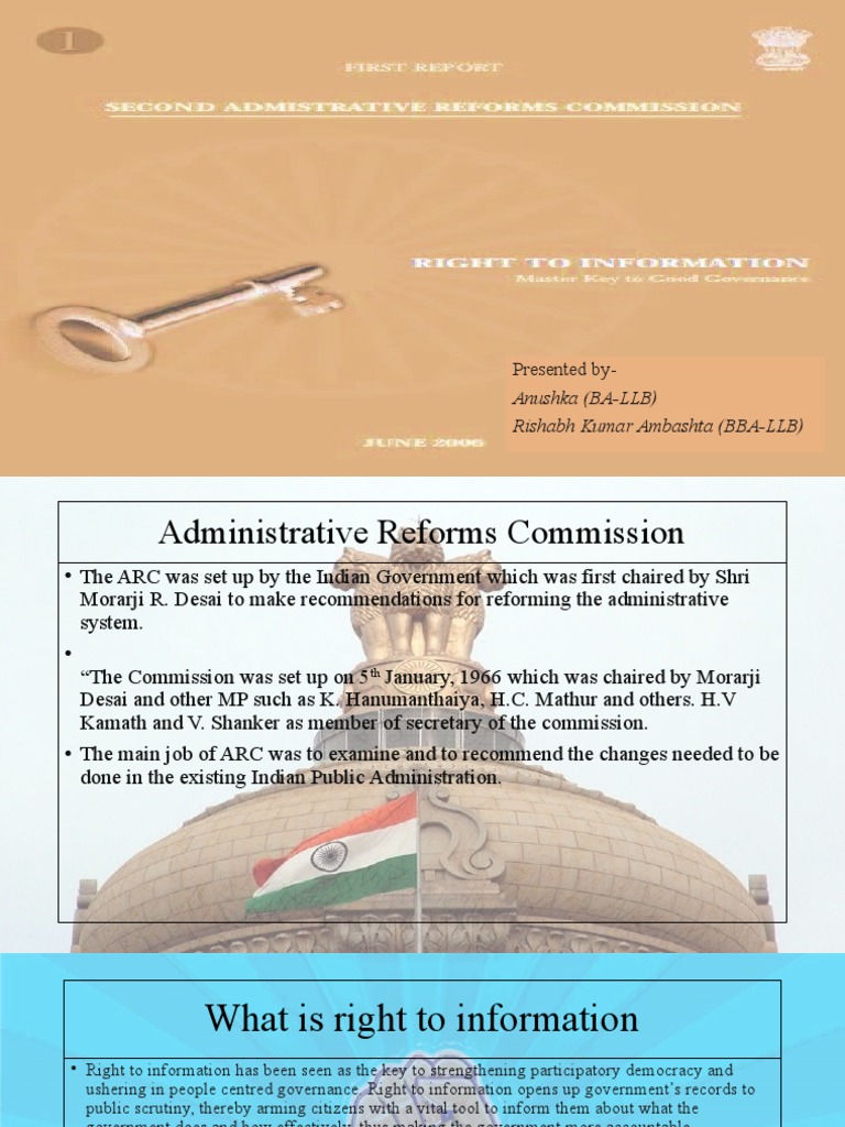 2nd ARC Report ON RTI | PDF 2nd ARC Report ON RTI | PDF